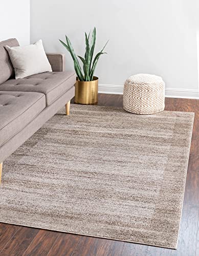 Unique Loom Del Mar Collection Area Rug-Transitional Inspired with Modern Contemporary Design, 10' 0 x 13' 0 Rectangular, Beige/Tan