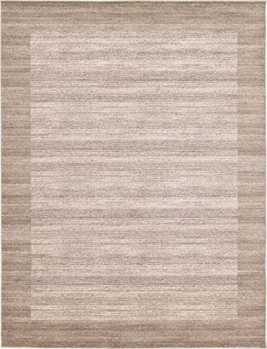 Unique Loom Del Mar Collection Area Rug-Transitional Inspired with Modern Contemporary Design, 10' 0 x 13' 0 Rectangular, Beige/Tan