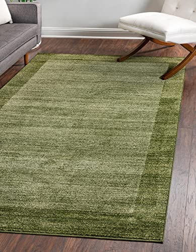 Unique Loom Del Mar Collection Area Rug-Transitional Inspired with Modern Contemporary Design, 8' 0 x 11' 4 Rectangular, Light Green/Beige