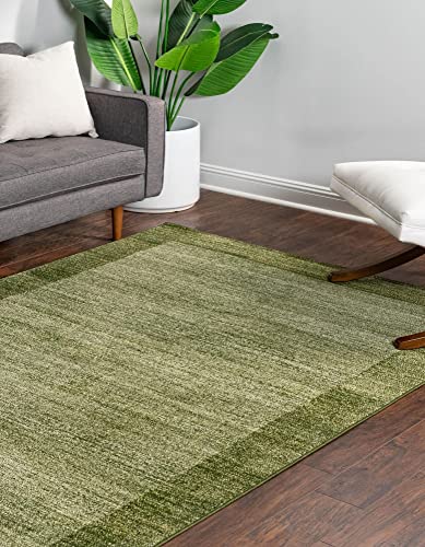 Unique Loom Del Mar Collection Area Rug-Transitional Inspired with Modern Contemporary Design, 8' 0 x 11' 4 Rectangular, Light Green/Beige