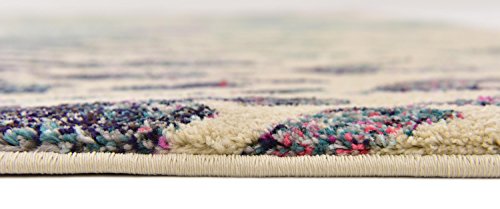 Unique Loom Positano Collection Coastal Modern Coral Lobster Shells Light Blue Area Rug (9' x 12')