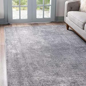 Unique Loom Portland Collection Bohemian Inspired Medallion Tone Design Area Rug, 10 ft x 14 ft, Light Gray/Gray