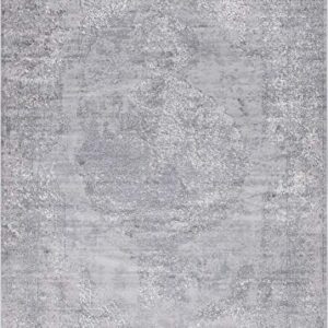 Unique Loom Portland Collection Bohemian Inspired Medallion Tone Design Area Rug, 10 ft x 14 ft, Light Gray/Gray