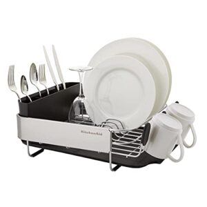 KitchenAid Compact Stainless Steel Dish Rack, 16.06-Inch, Black