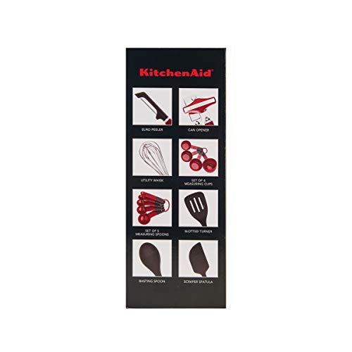 KitchenAid Classic Tool and Gadget Set, 15-Piece, Empire Red