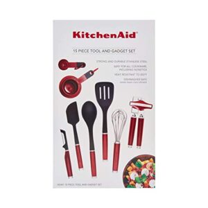 KitchenAid Classic Tool and Gadget Set, 15-Piece, Empire Red