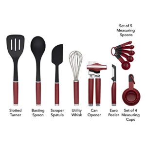 KitchenAid Classic Tool and Gadget Set, 15-Piece, Empire Red