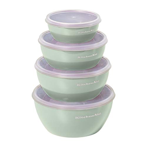 KitchenAid Prep Bowls with Lids, Set of 4, Pistachio,32 oz