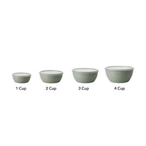 KitchenAid Prep Bowls with Lids, Set of 4, Pistachio,32 oz