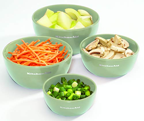 KitchenAid Prep Bowls with Lids, Set of 4, Pistachio,32 oz