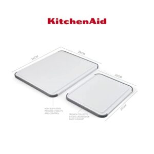 KitchenAid Classic 2pc Polypropylene Chopping Board Set, 20 x 25cm, 35 x 28cm