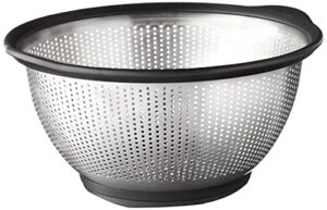 kitchenaid gourmet stainless steel colander, 5-quart, black