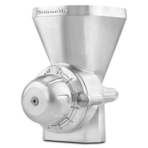 KitchenAid KGM All Metal Grain Mill Attachment & Fresh Prep Slicer/Shredder Attachment, White