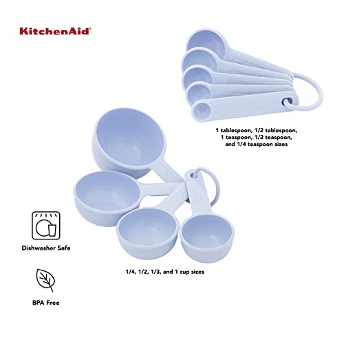 KitchenAid Universal Measuring Cup and Spoon Set, 9 Piece, Lavender Cream