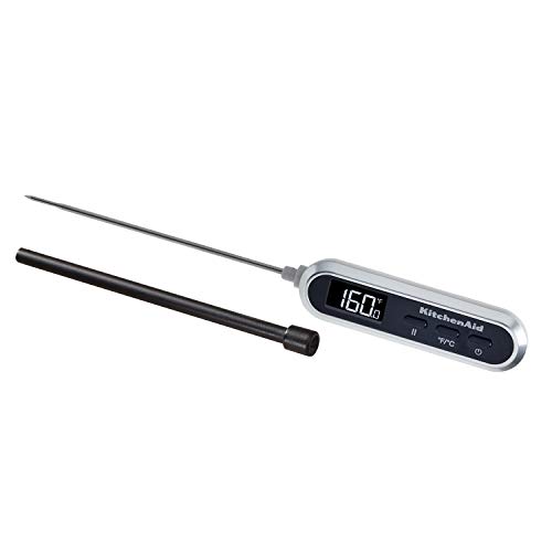 KitchenAid KQ905 Rapid Response Digital Kitchen and Food Thermometer, TEMPERATURE RANGE: -4F to 482F/-20C to 250C, Black