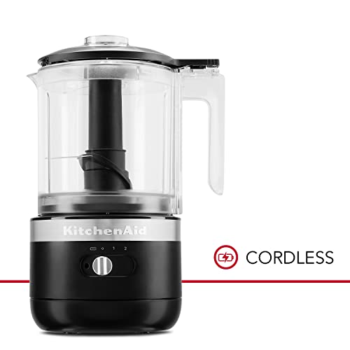 KitchenAid Cordless 5 Cup Food Chopper, KFCB529QOB Onyx Black