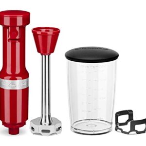 KitchenAid KHM7210ER 7-Speed Digital Hand Mixer with Turbo Beater II Accessories and Pro Whisk - Empire Red & Variable Speed Corded Hand Blender - KHBV53