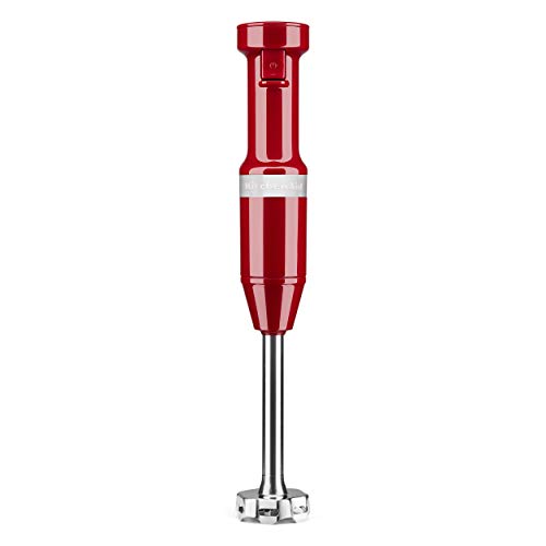 KitchenAid KHM7210ER 7-Speed Digital Hand Mixer with Turbo Beater II Accessories and Pro Whisk - Empire Red & Variable Speed Corded Hand Blender - KHBV53