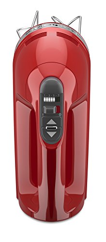 KitchenAid KHM7210ER 7-Speed Digital Hand Mixer with Turbo Beater II Accessories and Pro Whisk - Empire Red & Variable Speed Corded Hand Blender - KHBV53