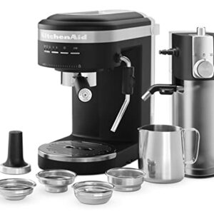 KitchenAid Espresso Machine & Milk Frother, Black Matte