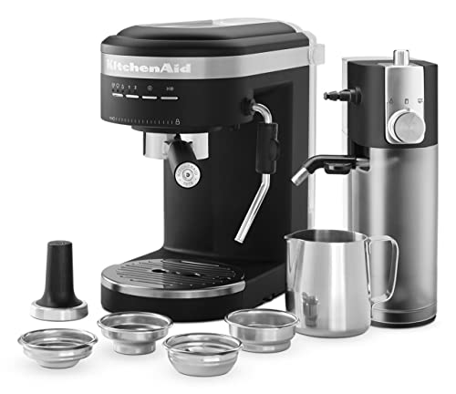 KitchenAid Espresso Machine & Milk Frother, Black Matte