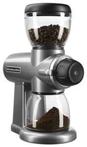 kitchenaid kcg0702cs burr coffee grinder, contour silver