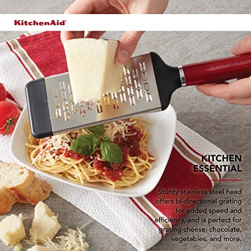 KitchenAid Gourmet Etched Medium Grater, One Size, Red