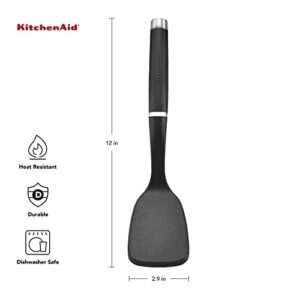 KitchenAid Gourmet Nylon Short Turner, One Size, Matte Black