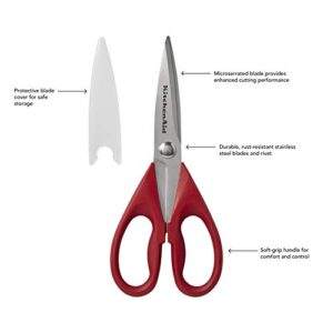 KitchenAid All Purpose Shears with Protective Sheath, 8.72-Inch, Red