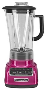 kitchenaid ksb1575ri 5-speed diamond blender with 60-ounce bpa-free pitcher – raspberry ice