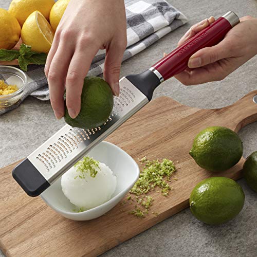 KitchenAid Gourmet Etched Fine Grater, One Size, Red