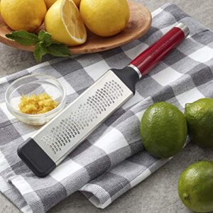 KitchenAid Gourmet Etched Fine Grater, One Size, Red