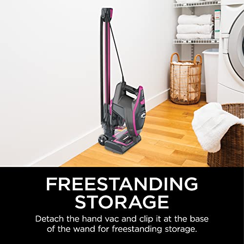 Shark HV371 Rocket Pro DLX Corded Stick, Removable Hand Vacuum, Advanced Swivel Steering, XL Cup, Crevice Tool, Upholstery Tool & Anti-Allergen Dust Brush, Fuchsia, Capacity