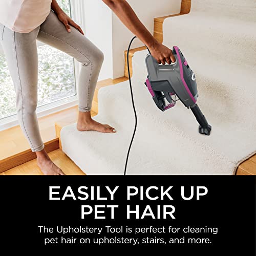 Shark HV371 Rocket Pro DLX Corded Stick, Removable Hand Vacuum, Advanced Swivel Steering, XL Cup, Crevice Tool, Upholstery Tool & Anti-Allergen Dust Brush, Fuchsia, Capacity