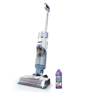 shark wd201 hydrovac cordless pro xl 3-in-1 vacuum, mop & self-cleaning system with antimicrobial brushroll* & solution for multi-surface cleaning, for hardwood, tile, marble & area rugs, pure water