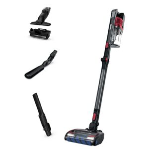 shark iz662h vertex pro lightweight cordless stick vacuum with iq display, duoclean powerfins & multiflex, includes crevice tool, pet multi-tool & anti-allergen dusting brush, 60min runtime, black/red