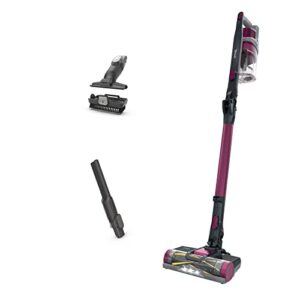 shark iz163h pet plus cordless stick vacuum with self-cleaning brushroll, powerfins, multiflex, crevice tool & pet multi-tool, 40-min runtime, raspberry