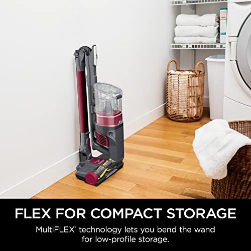 Shark IZ163H Pet Plus Cordless Stick Vacuum with Self-Cleaning Brushroll, PowerFins, MultiFLEX, Crevice Tool & Pet Multi-Tool, 40-min Runtime, Raspberry