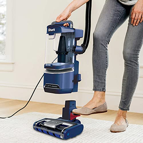 Shark UV850 Performance Lift-Away ADV DuoClean PowerFins Upright Vacuum with Self-Cleaning Brushroll Powerful Pet Hair Pickup and HEPA Filter, Blue (Renewed)