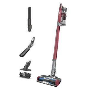 shark iz362h anti-allergen cordless lightweight stick vacuum with self-cleaning brushroll, powerfins, removable handheld, crevice, upholstery, anti-allergen, pet multi-tool, flex, 40 min runtime, red