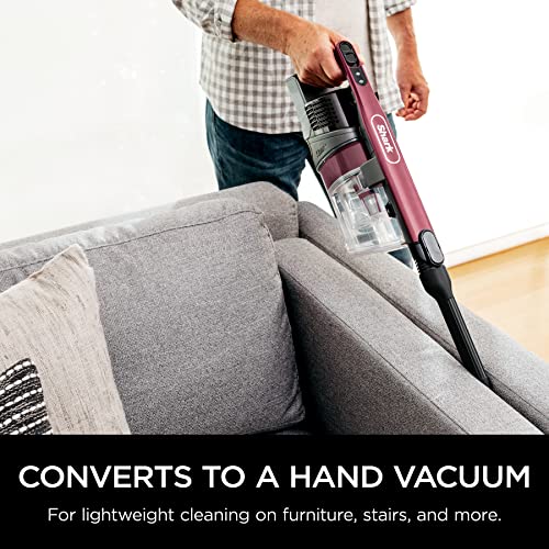 Shark IZ362H Anti-Allergen Cordless Lightweight Stick Vacuum with Self-Cleaning Brushroll, PowerFins, Removable Handheld, Crevice, Upholstery, Anti-Allergen, Pet Multi-Tool, Flex, 40 min runtime, Red