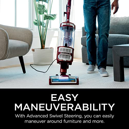 Shark ZD402 Rotator Lift-Away Upright Vacuum with PowerFins, Self-Cleaning Brushroll, HEPA Filtration, Swivel Steering, Precision Duster, Crevice Tool & Upholstery Tool, Perfect for Pets, Paprika