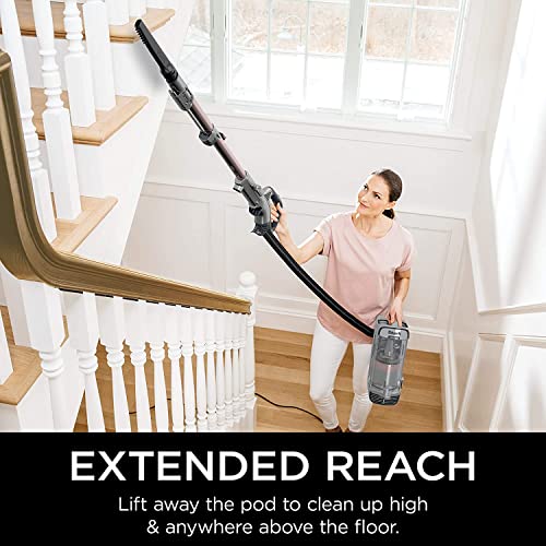 Shark AZ2000W Vertex Upright Vacuum DuoClean PowerFins Powered Lift-Away Self-Cleaning Brushroll and HEPA Filter and Active Glide Technology,Powerful LED Lights on The Nozzle, Rose Gold (Renewed)