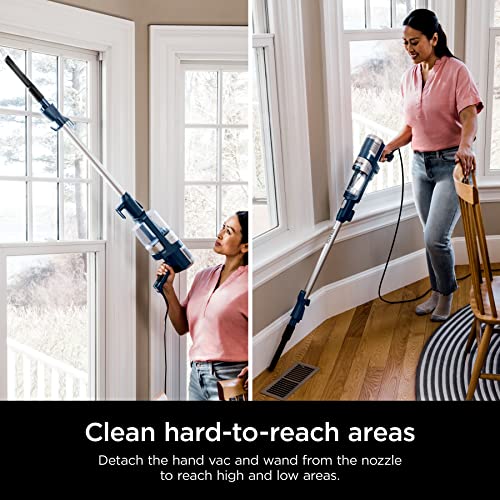 Shark HZ3002 Stratos Ultralight Corded Stick Vacuum with DuoClean PowerFins HairPro, Self-Cleaning Brushroll, & Odor Neutralizer Technology, Navy