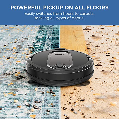 Shark AV1010AE IQ Robot Vacuum with XL Self-Empty Base, Bagless, 45-Day Capacity, Advanced Navigation, Alexa & Wi-Fi, Multi-Surface Brushroll, for Pets, Dander & Dust, Carpet & Hard Floor, Black