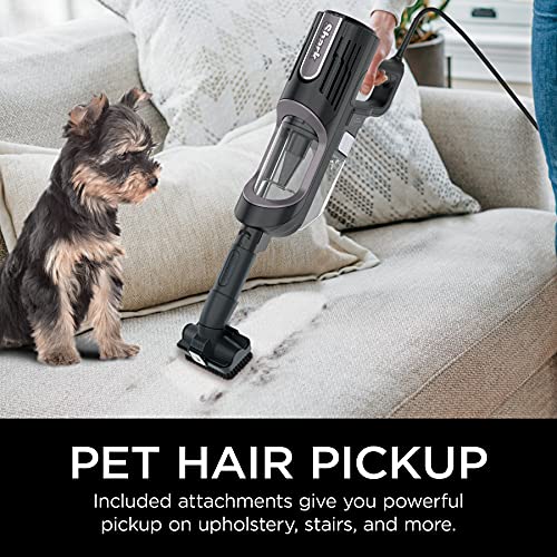 Shark HS152AMZ UltraLight Pet Plus Corded Stick Vacuum, with Swivel Steering, LED Headlights, Removable Dust Cup, Precision Hand Vacuum, and 2 Pet Tools, for all Floors, Lavender