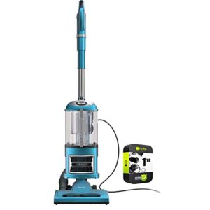 shark nv380 navigator lift-away deluxe upright vacuum with large dust cup capacity, swivel steering, upholstery tool & crevice tool, blue (renewed) (crte9srknv380rb)