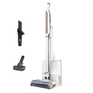 shark ws642ae wandvac system, ultra-lightweight powerful cordless stick vacuum with hepa empty base, anti-allergen complete seal, powerfins, self-cleaning brushroll & pet tool, white