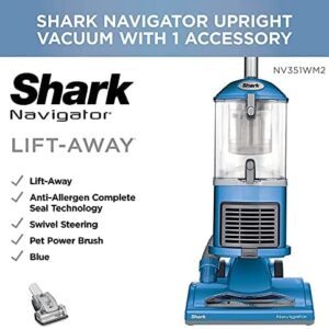 Shark Navigator NV351 Blue Powered Lift-Away TruePet Upright Corded Bagless Vacuum for Carpet and Hard Floor with Hand Vacuum and Anti-Allergy (Renewed)