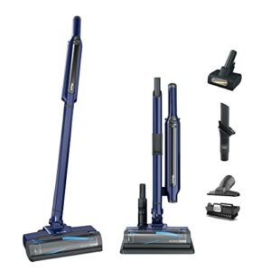 shark ws633 wandvac system pet pro cordless stick & handheld vacuum combo 3-in-1 ultra-lightweight powerful with boost mode, charging dock & motorized hand tool, royal blue, navy